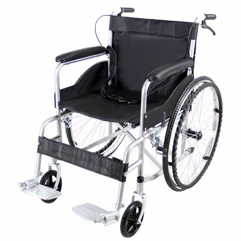 Scaun cu rotile, pliabil, sezut 43cm - Tesamed