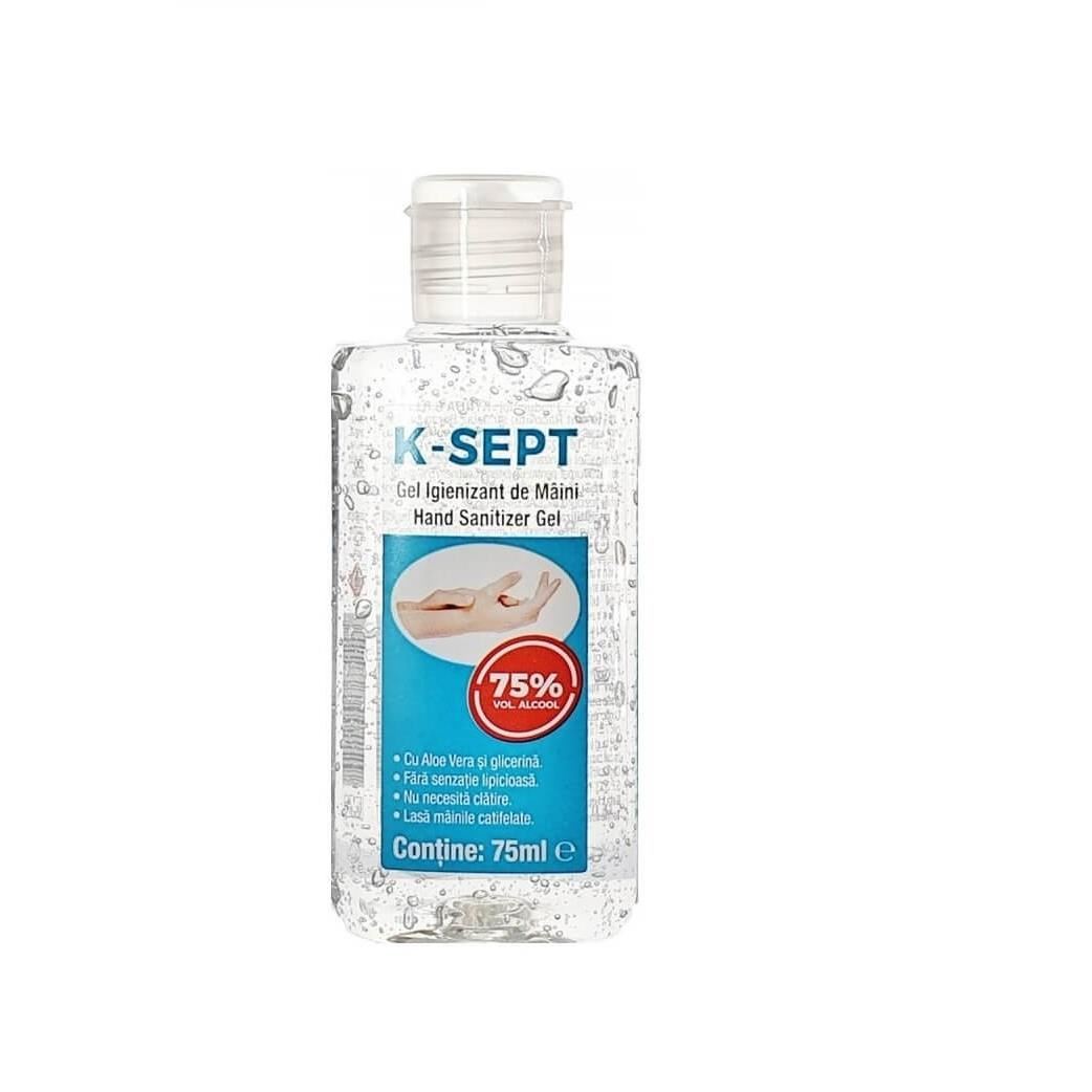 K-sept Virucid Gel dezinfectant maini alcool 75%, 75 ml - Cumpara Acum ...